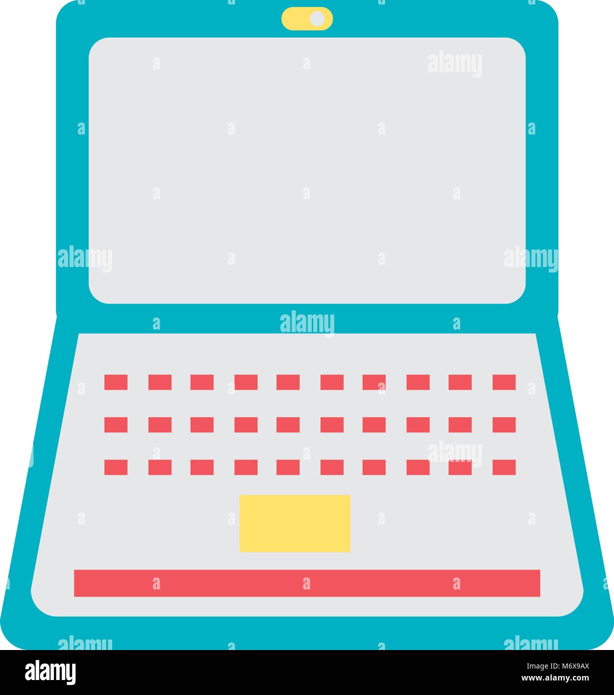 colorful electronic laptop technology to business service vector ...