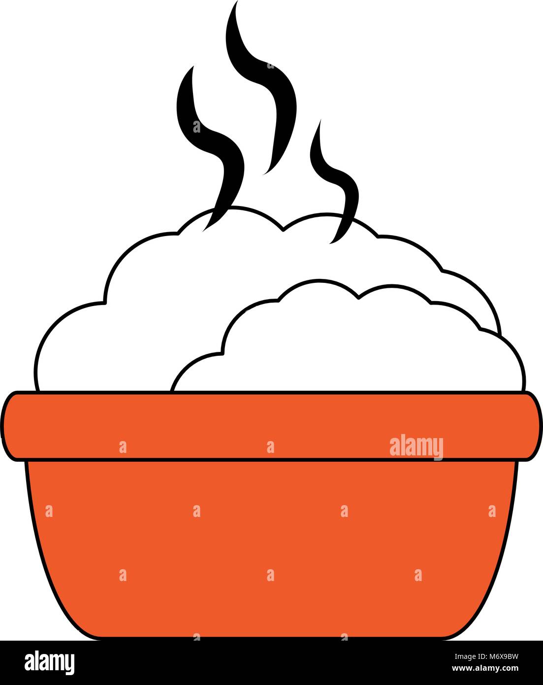 Rice bowl food vector illustration graphic design Stock Vector Image ...