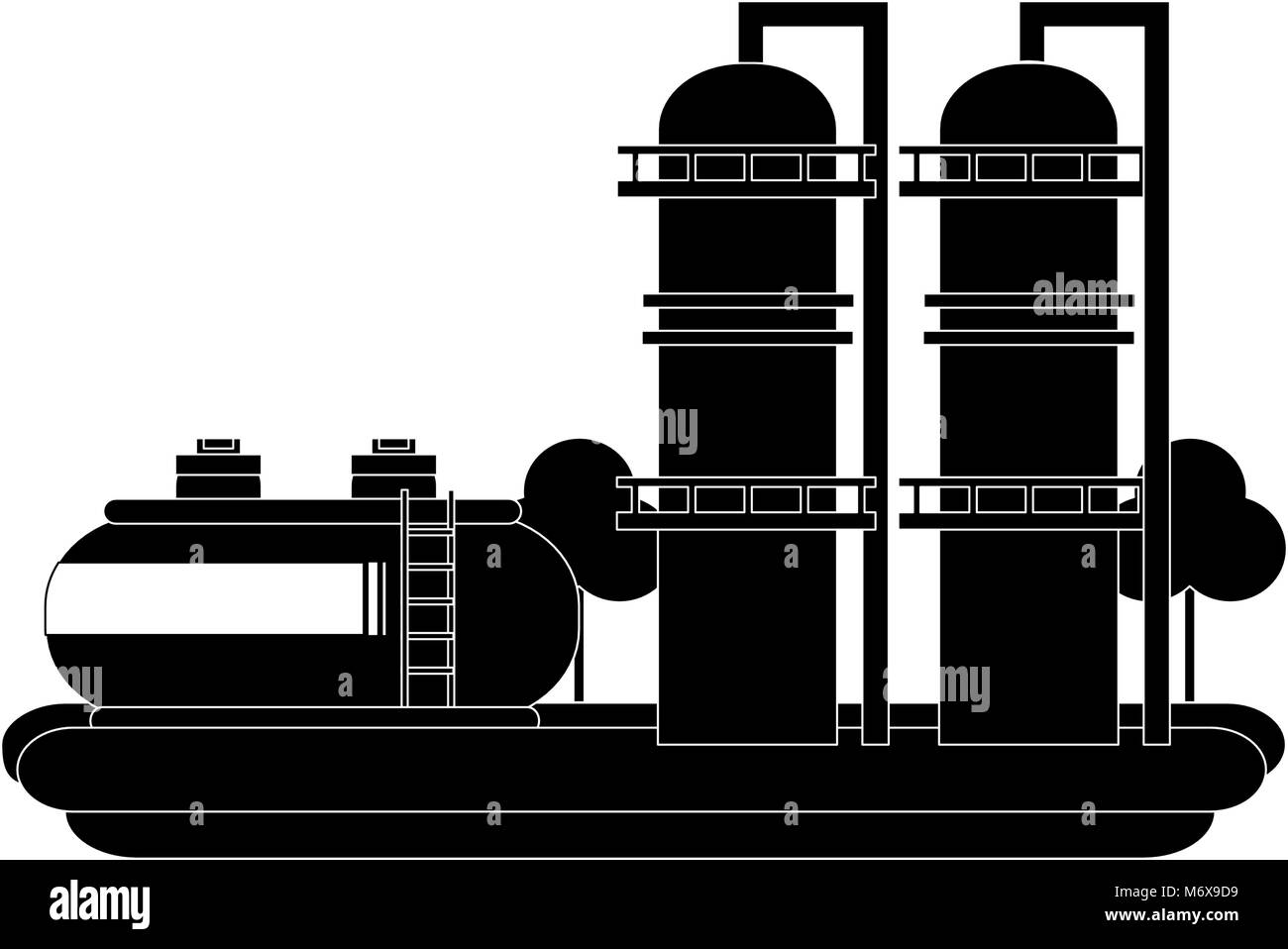 Natural gas factory vector illustration graphic design Stock Vector ...