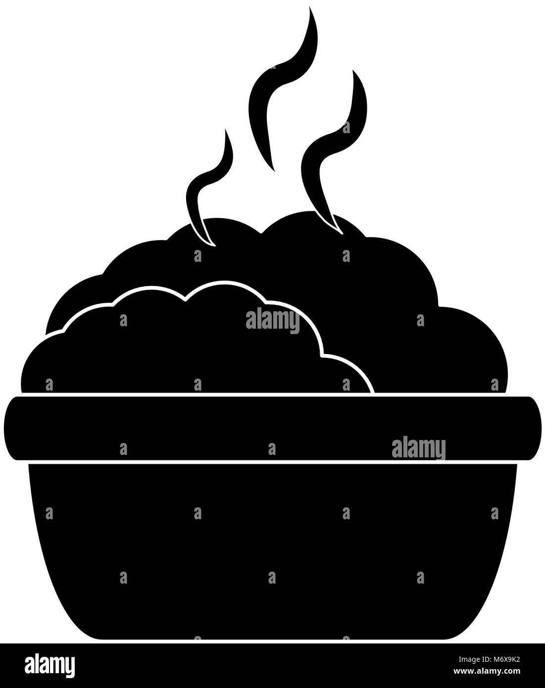 Rice bowl food vector illustration graphic design Stock Vector Image ...