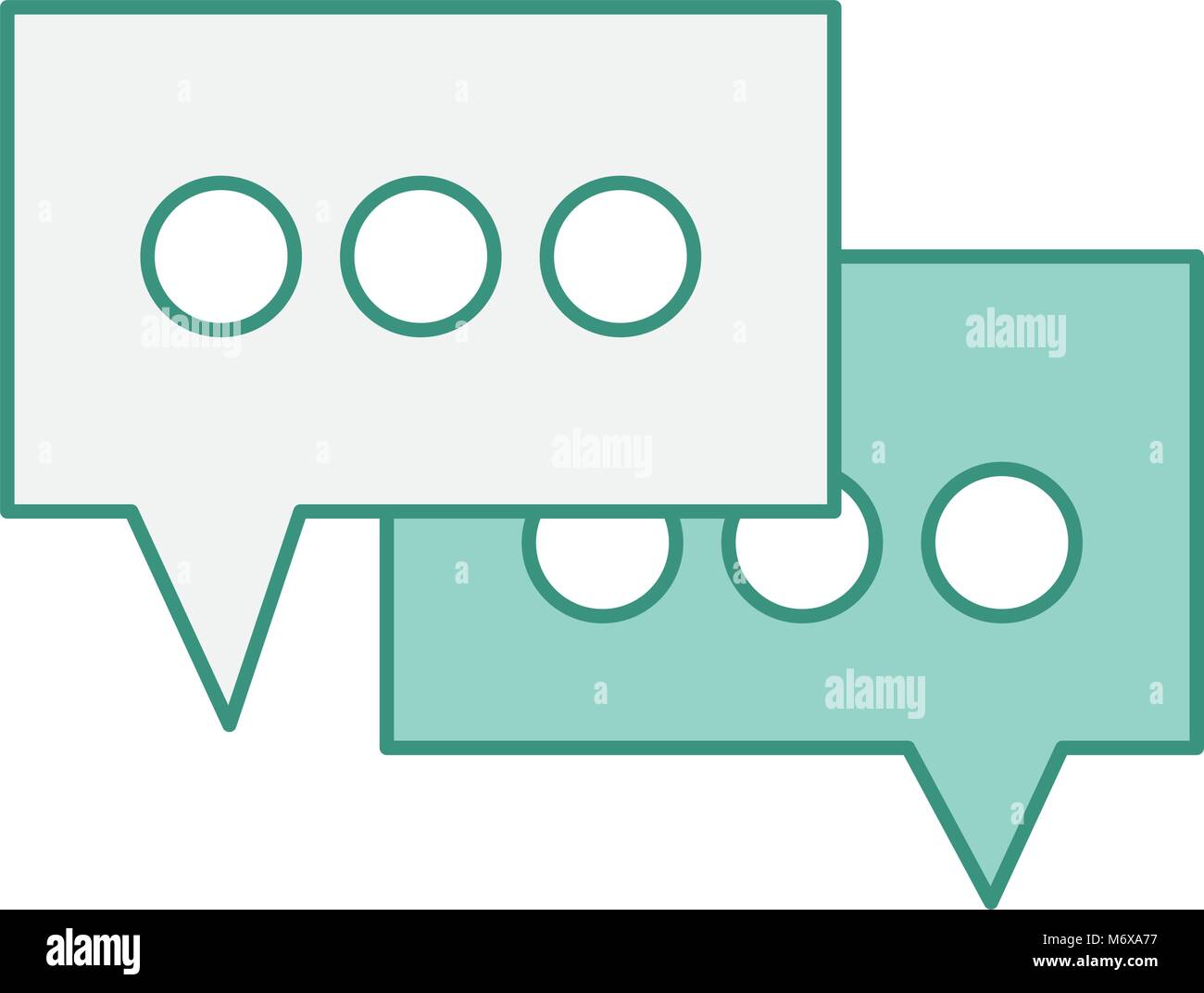 duo color chat bubbles text message idea vector illustration Stock ...
