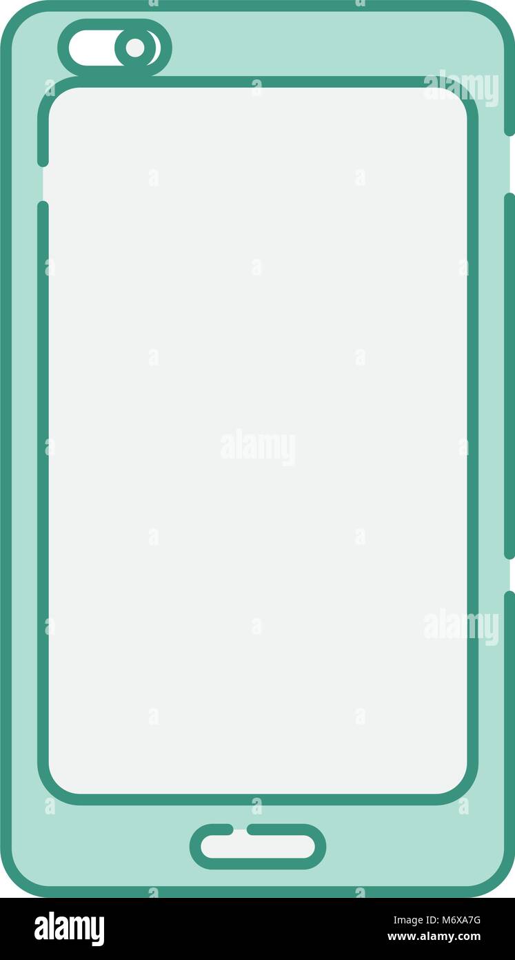 duo color smartphone technology communication to call and talk vector ...