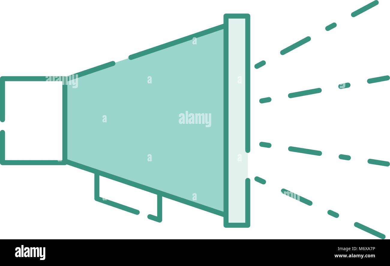 duo color megaphone audio communication message information vector ...