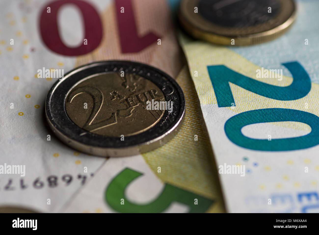 Money euro coins and banknotes background Stock Photo - Alamy