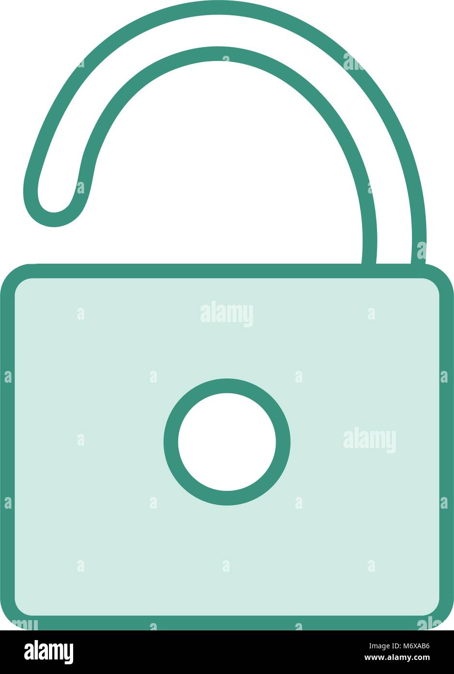 duo color open padlock to security and protect symbol vector ...