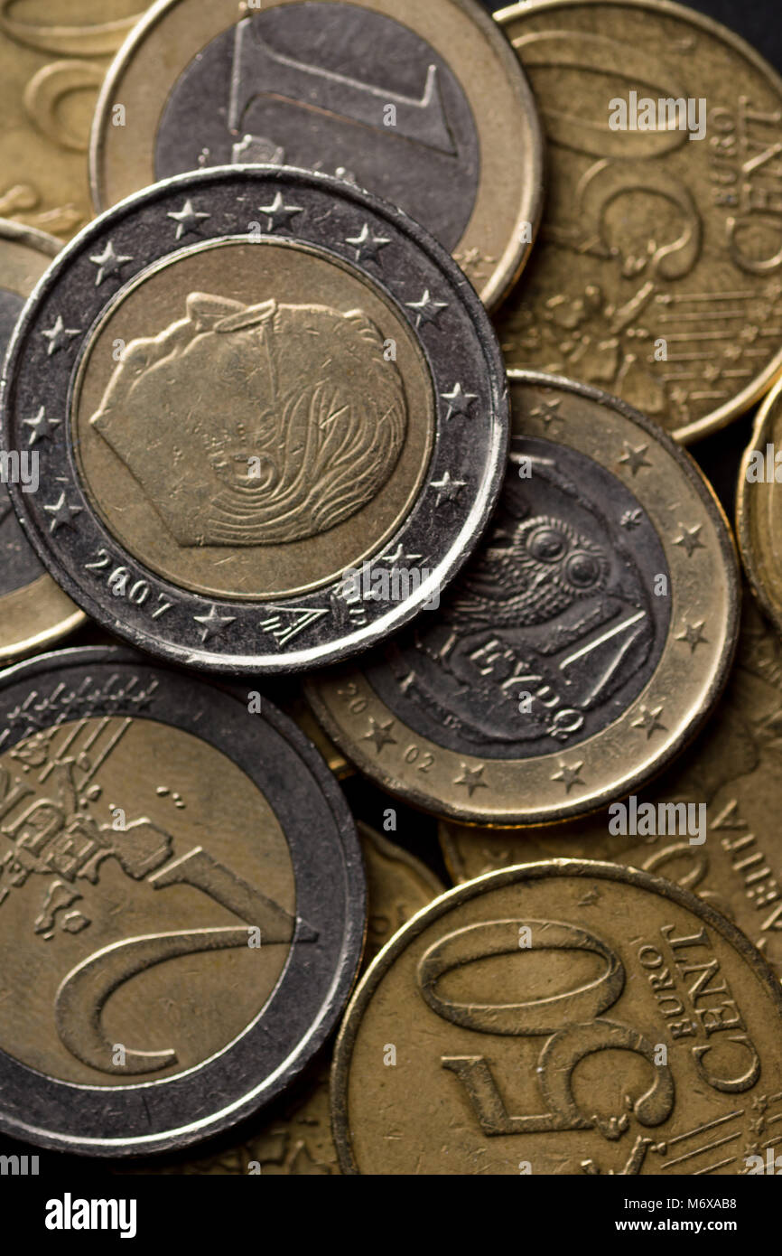 Money euro coins background Stock Photo - Alamy