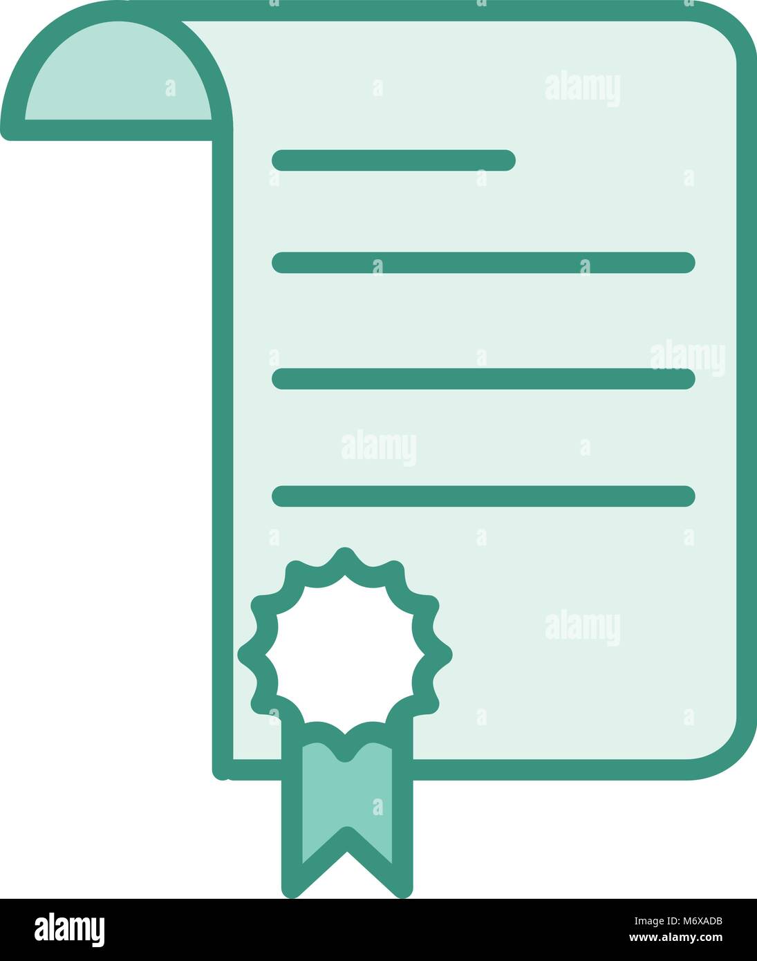 duo color paper business document with medal sign vector illustration ...