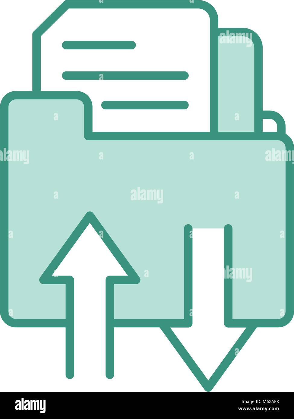 duo color file folder with loading documents information Stock Vector ...