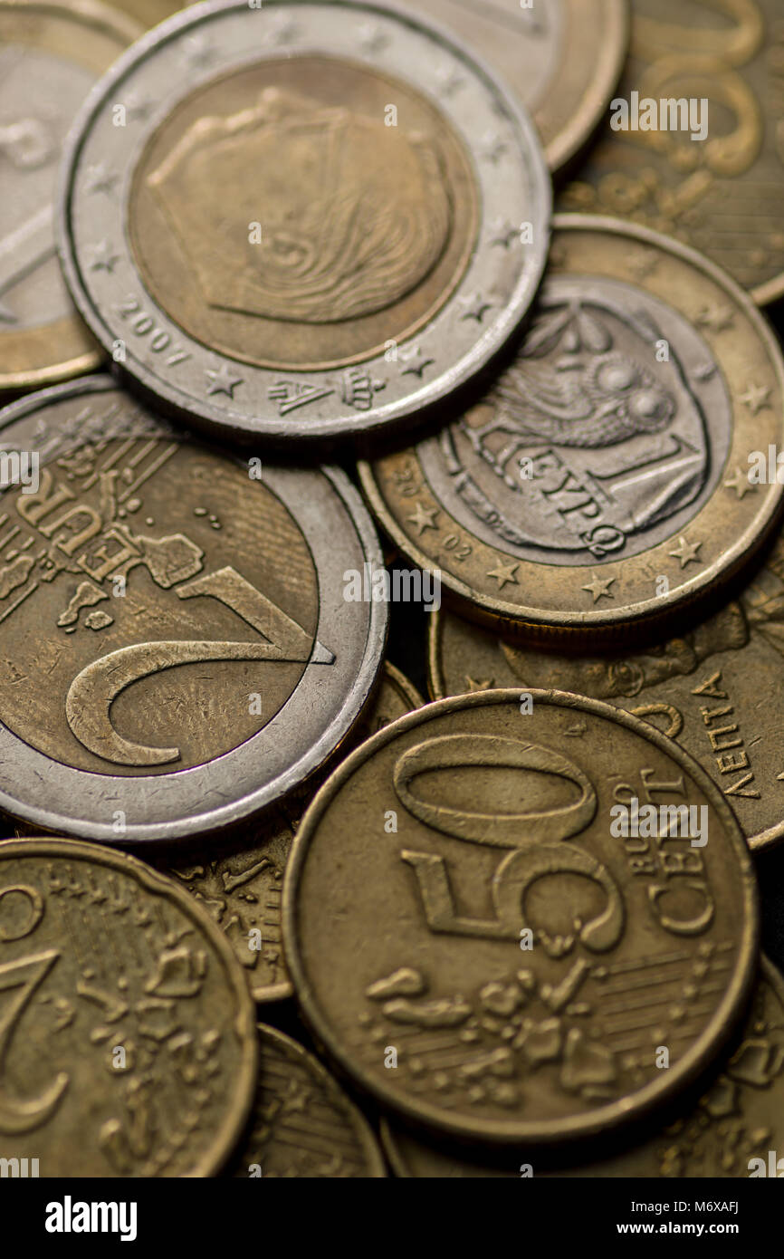 Money euro coins background Stock Photo - Alamy