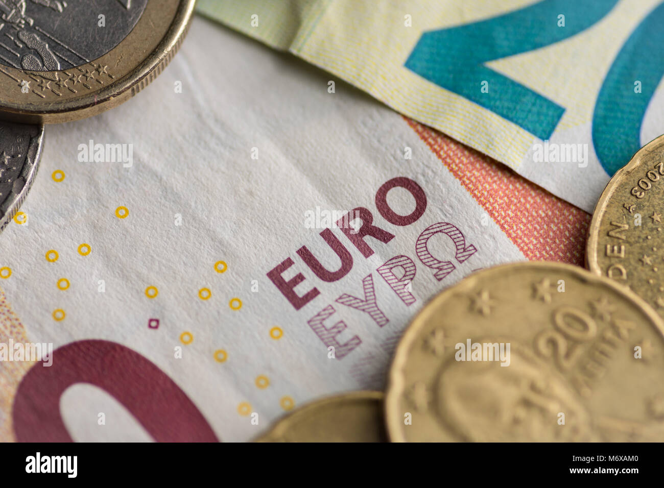 Money euro coins and banknotes background Stock Photo - Alamy