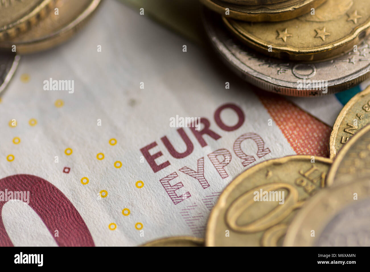 Money euro coins and banknotes background Stock Photo - Alamy