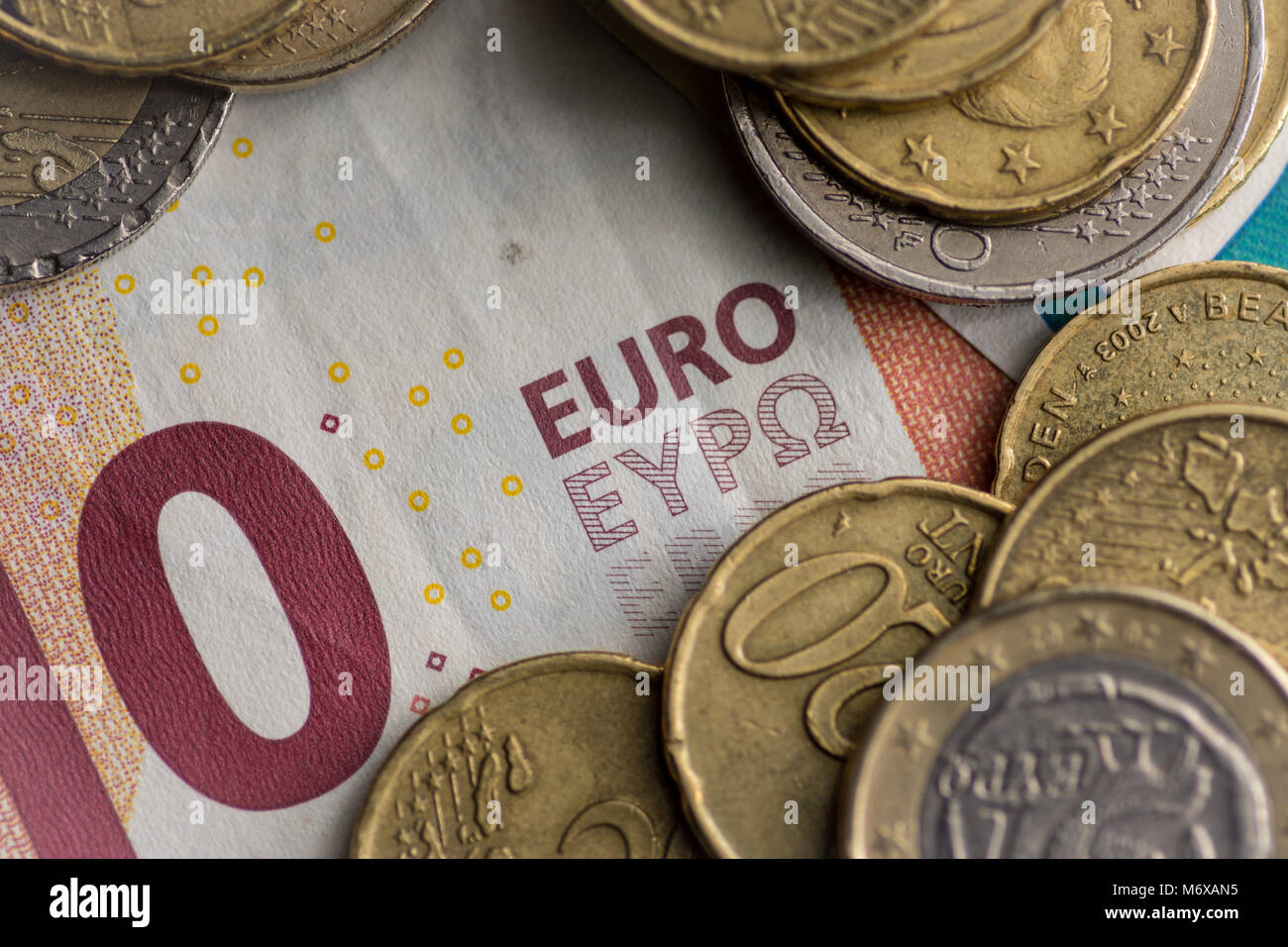 Money euro coins and banknotes background Stock Photo - Alamy