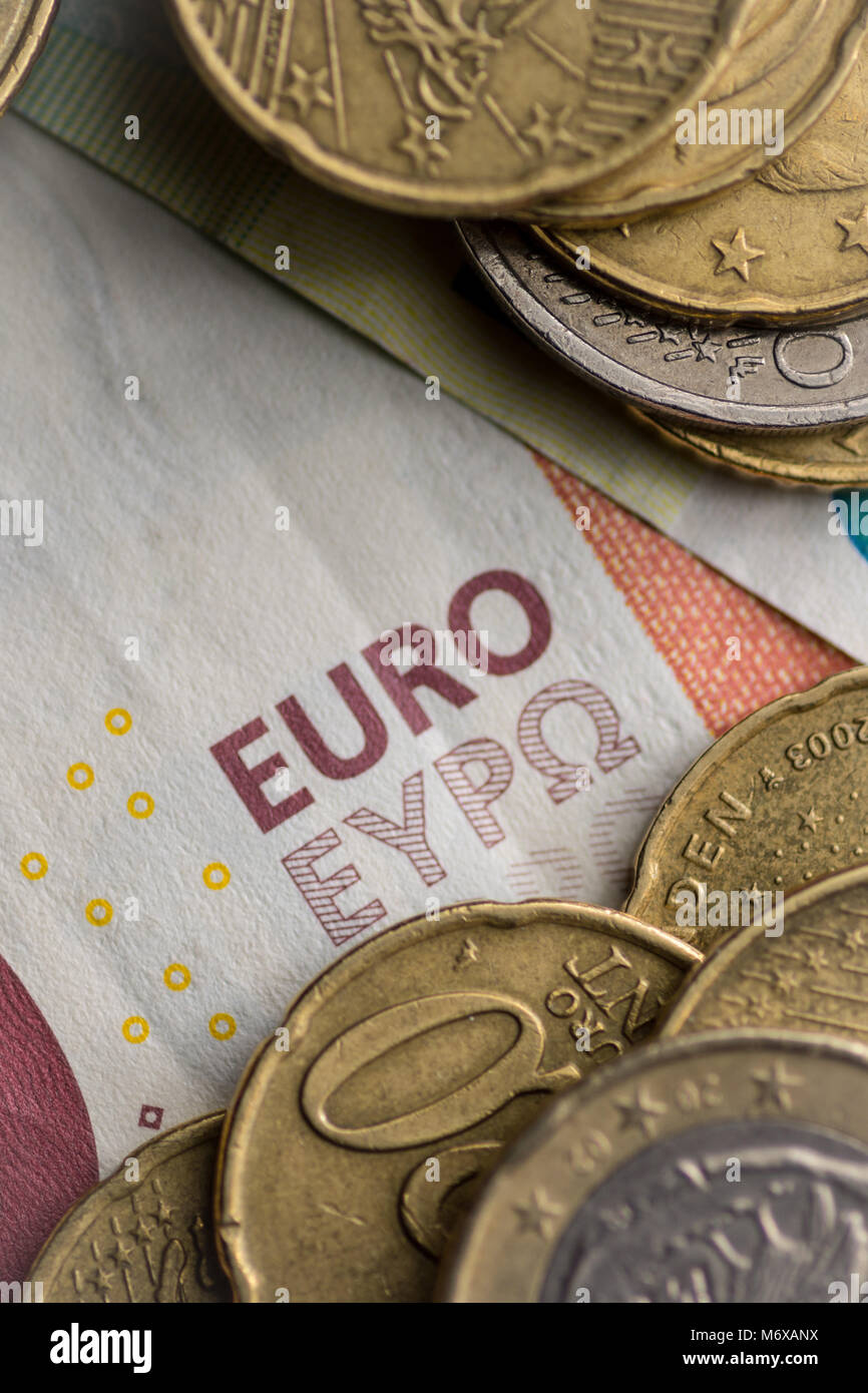 Money euro coins and banknotes background Stock Photo - Alamy