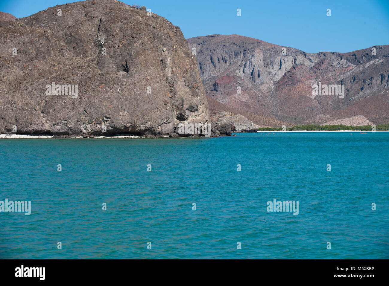 Seascape of Baja California Sur, Desert, and Sea, La Paz Baja ...