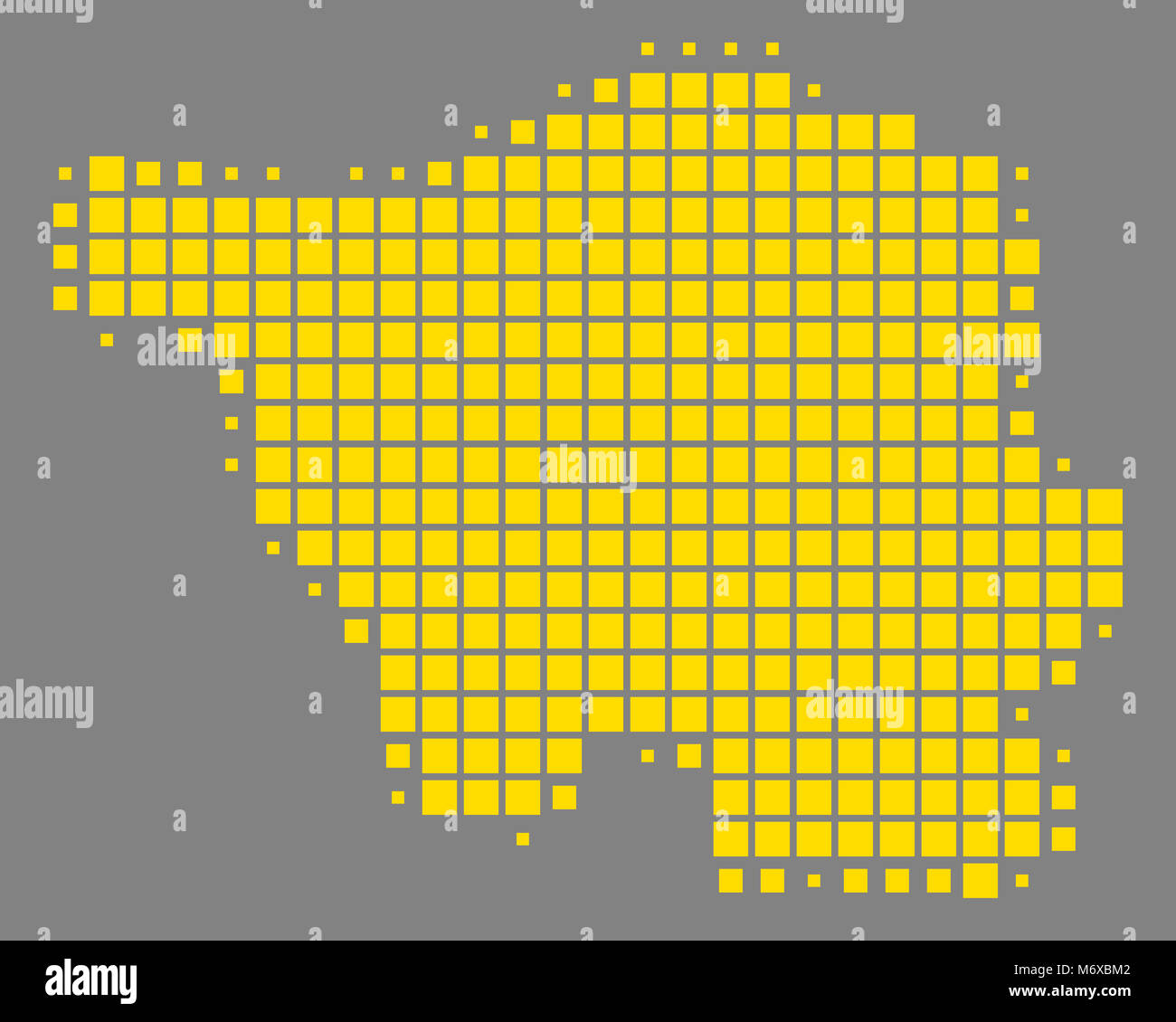 Map of Saarland Stock Photo - Alamy