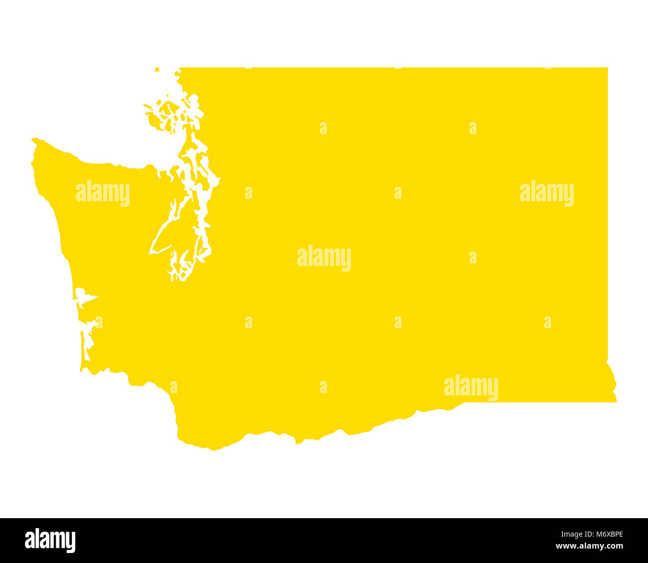 Map of Washington Stock Photo - Alamy