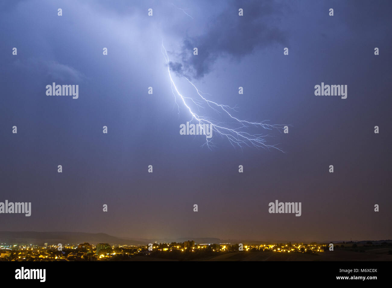 thunderstorm over the city Stock Photo - Alamy