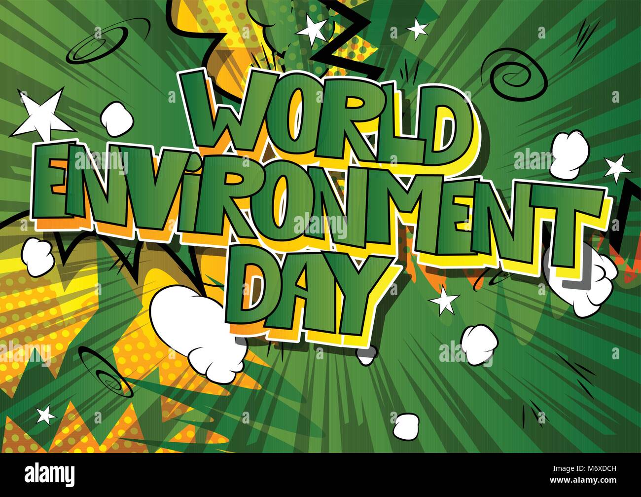 World environment day concept vector illustration greeting card with ...