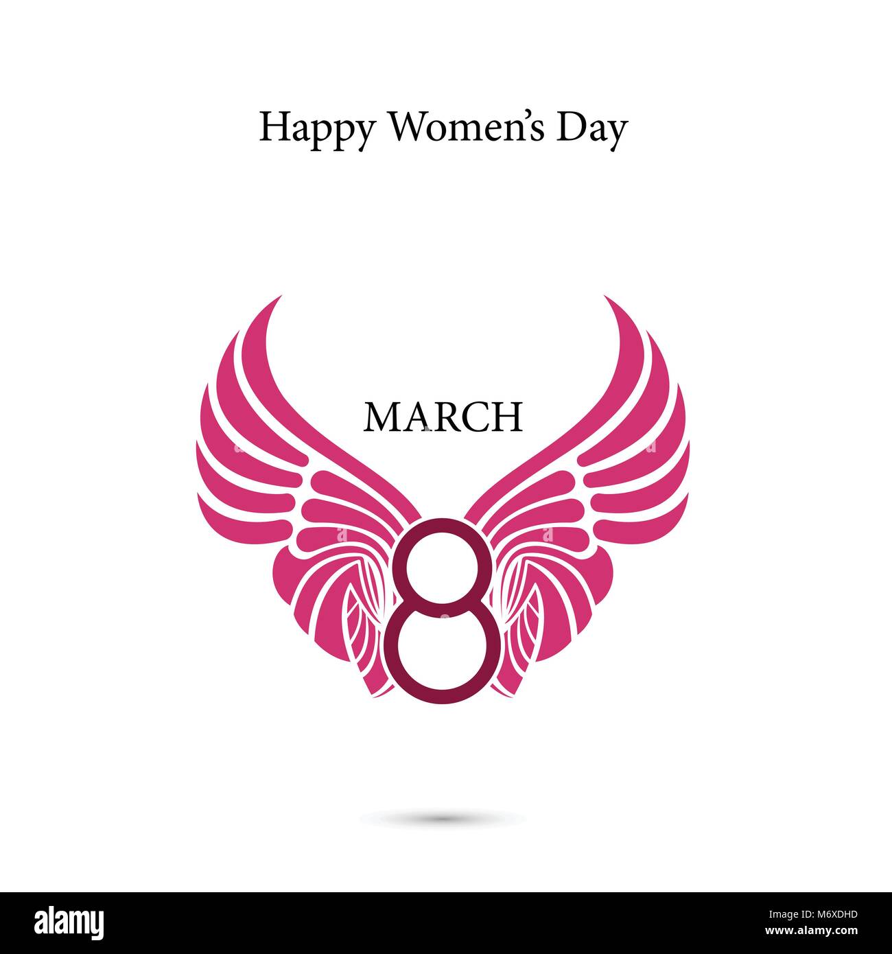 Creative 8 March logo vector design with international women's day icon ...