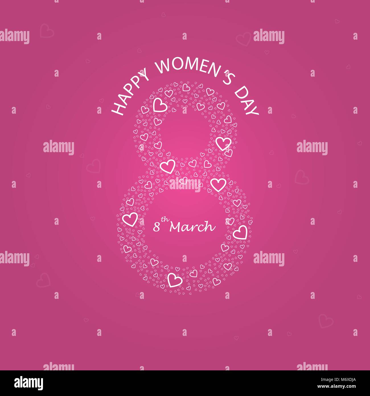 Creative 8 March logo vector design with International women's day icon ...