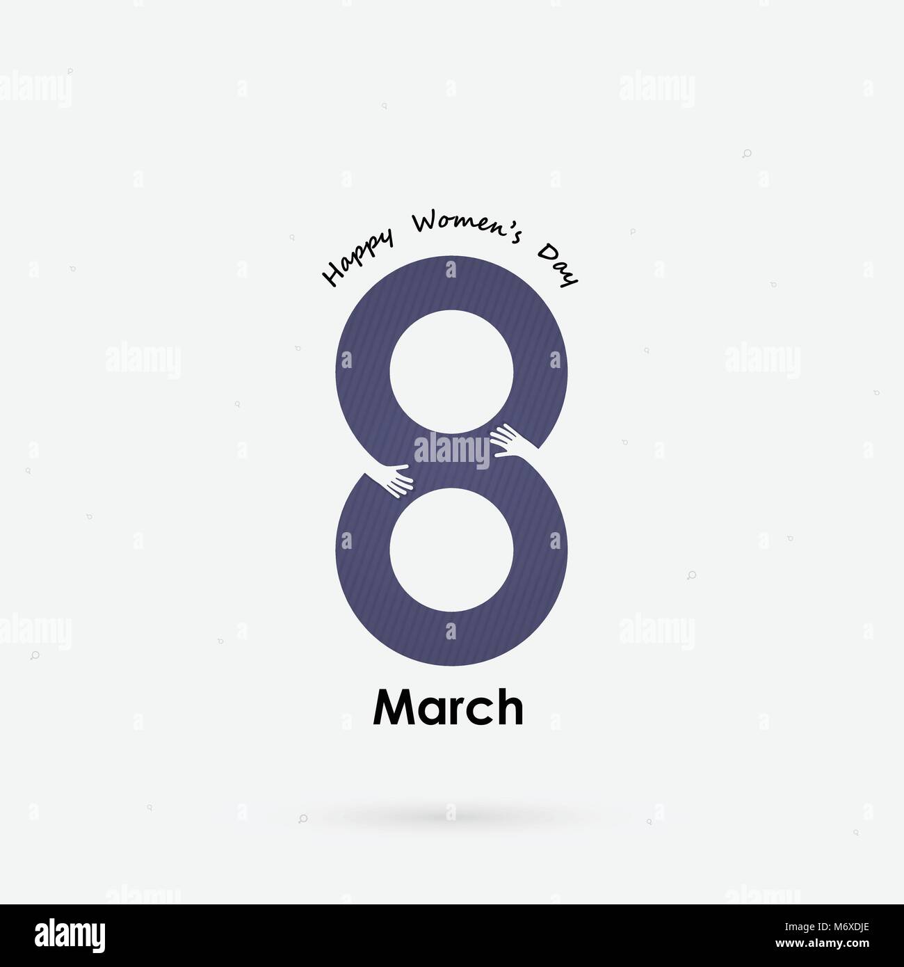 Creative 8 March logo vector design with international women's day icon ...