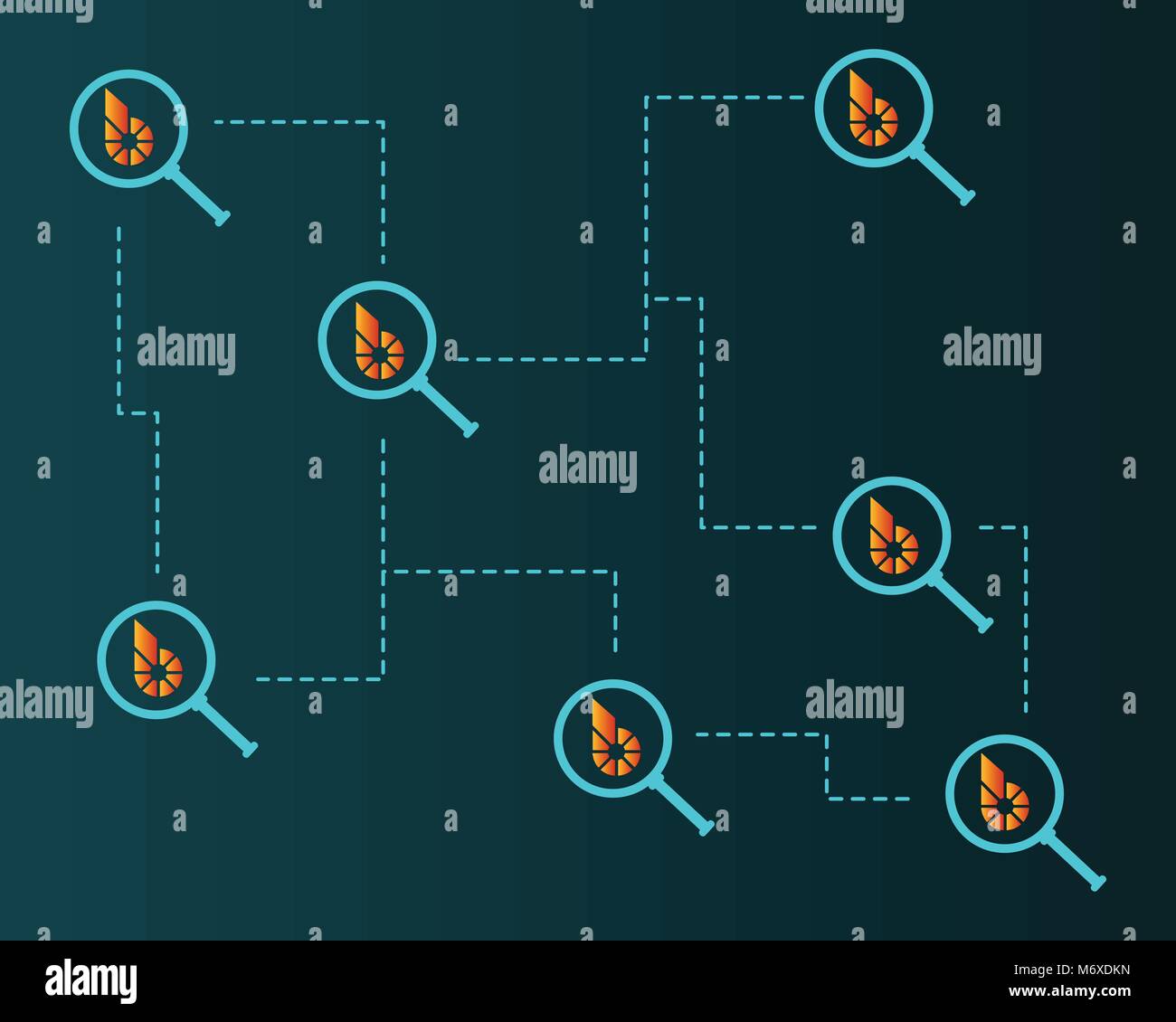 BitShares cryptocurrency with magnifying style background Stock Vector ...