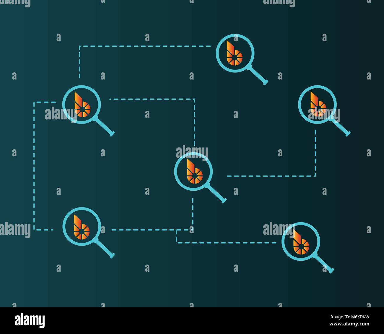 BitShares cryptocurrency with magnifying style background Stock Vector ...