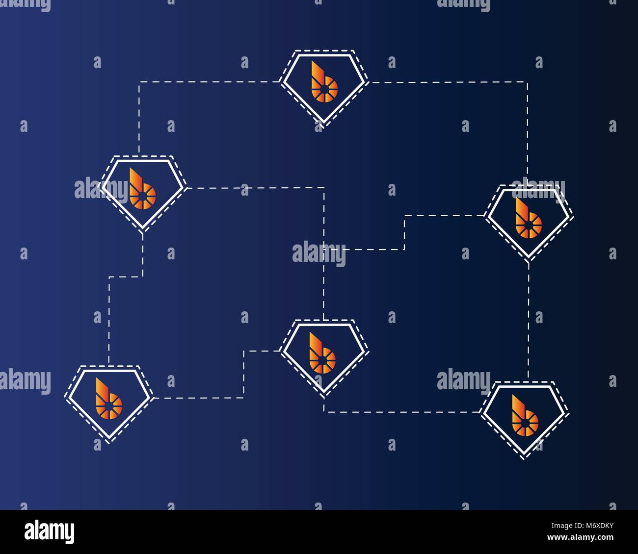 BitShares cryptocurrency connected style background Stock Vector Image ...