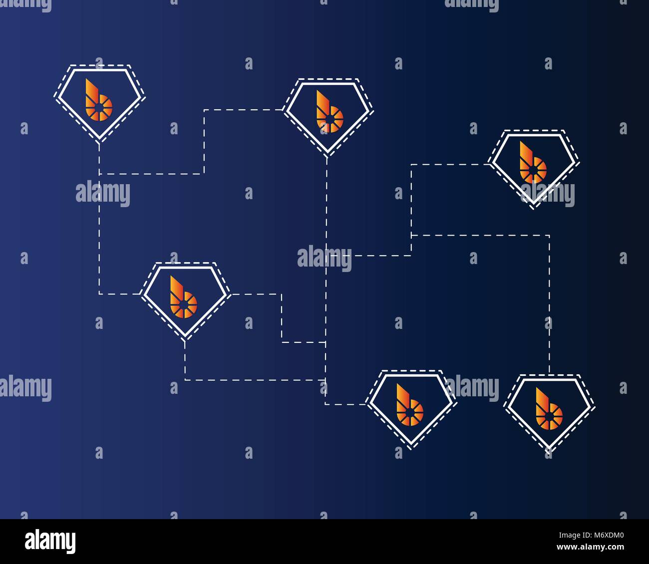 BitShares cryptocurrency connected style background Stock Vector Image ...