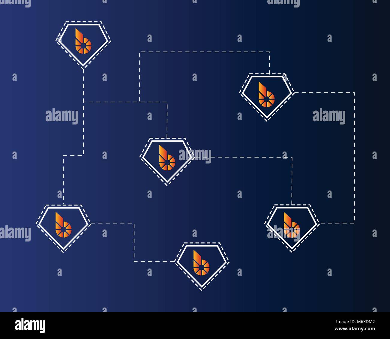 BitShares cryptocurrency connected style background Stock Vector Image ...