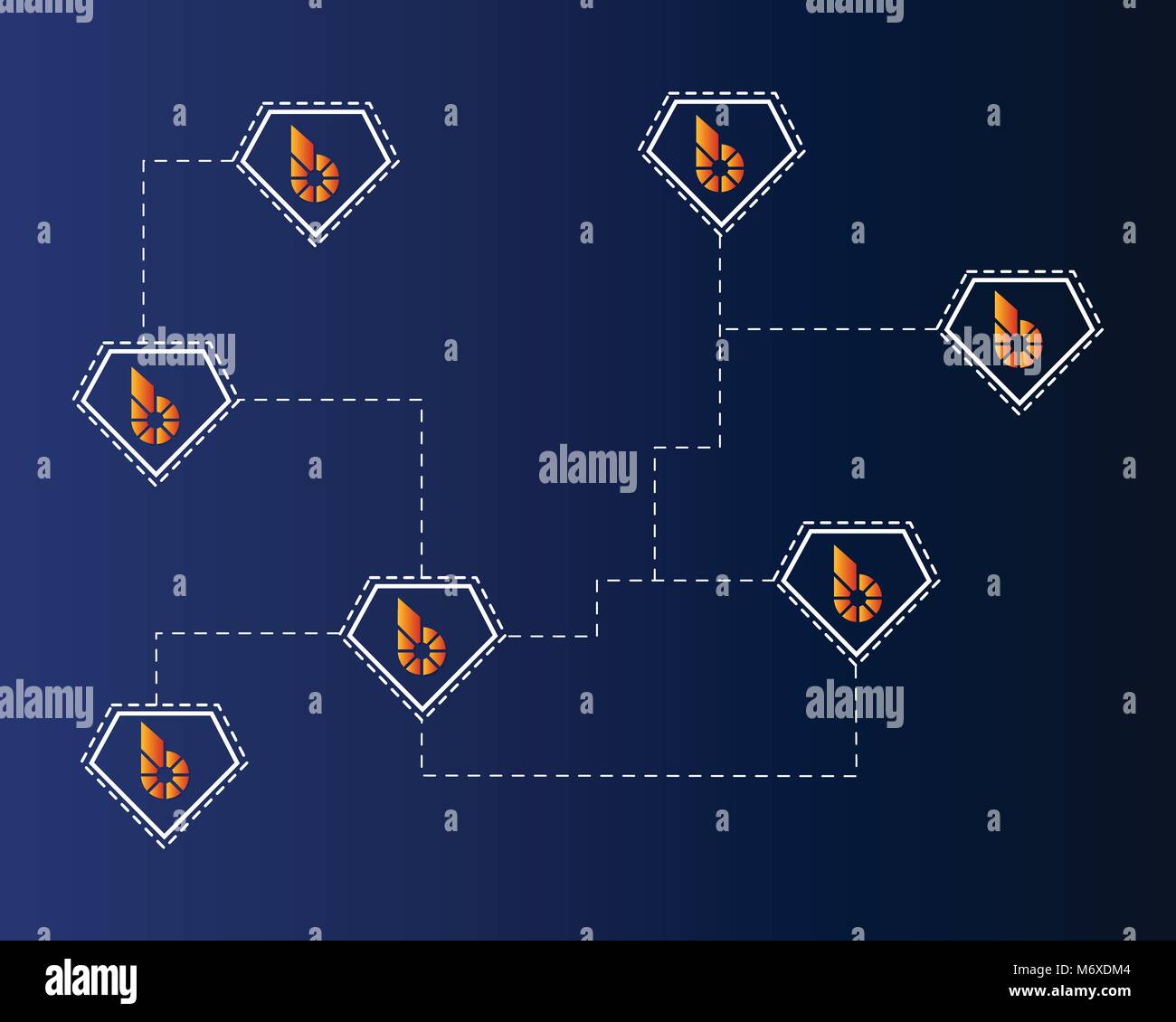 BitShares cryptocurrency connected style background Stock Vector Image ...