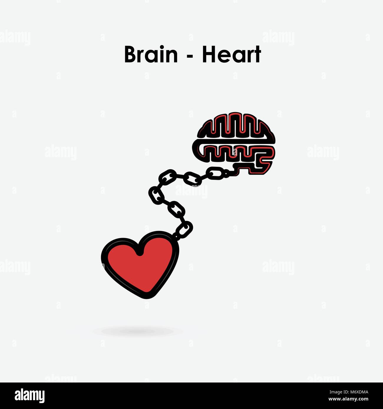 Heart and Brain connection concept.Brain and heart interactions symbol ... Heart and Brain connection concept.Brain and heart interactions symbol ...