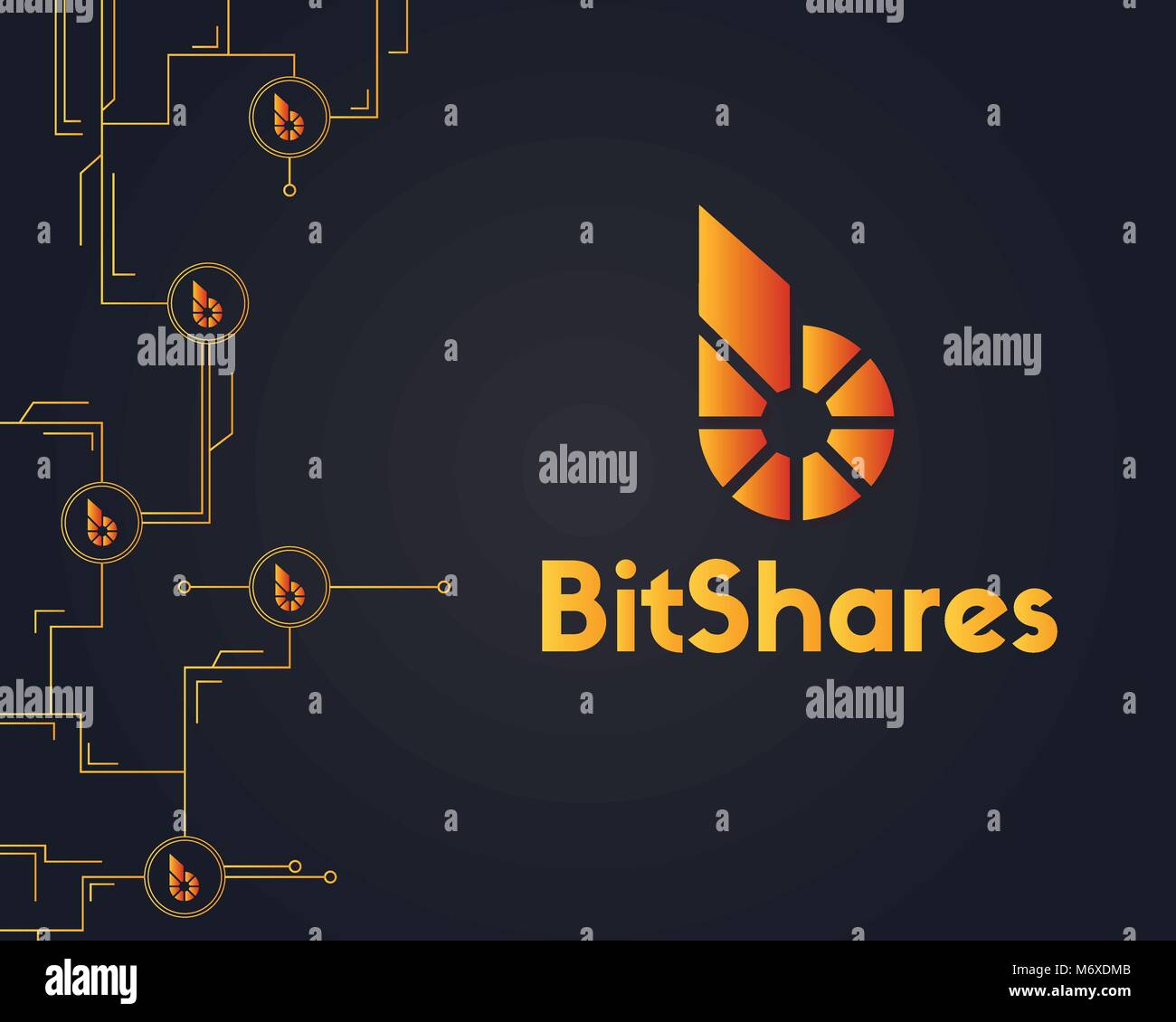 BitShares cryptocurrency digital payment style background Stock Vector ...