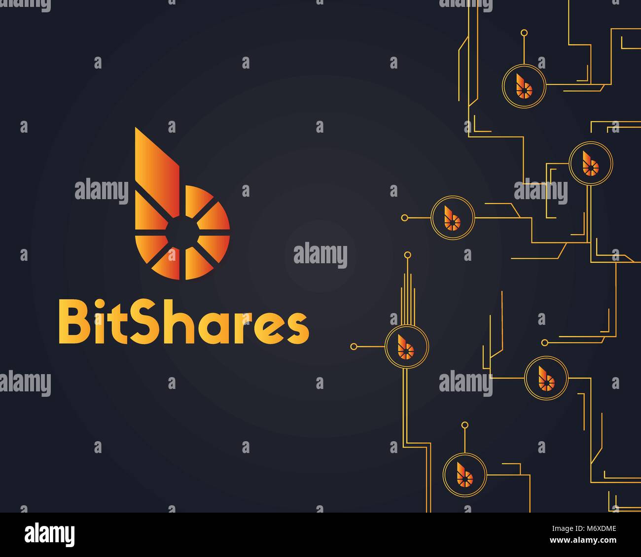 BitShares cryptocurrency digital payment style background Stock Vector ...