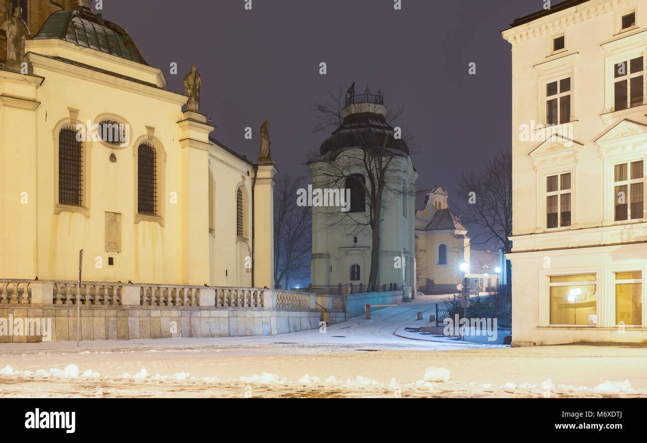 Gniezno, (in german Gnesen). Old town sacred and secular buildings ...