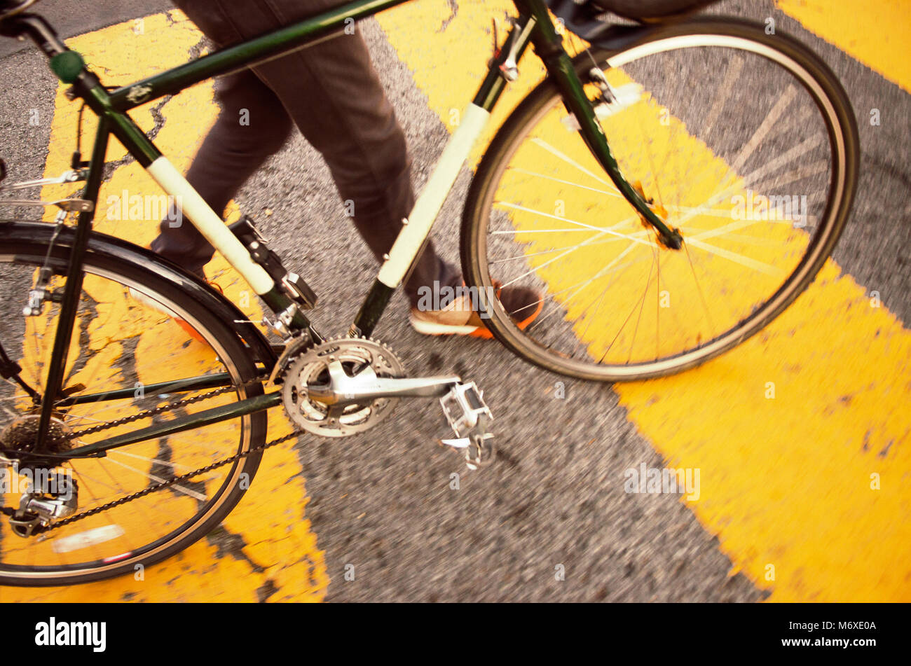 Man walking with bike hi-res stock photography and images - Alamy