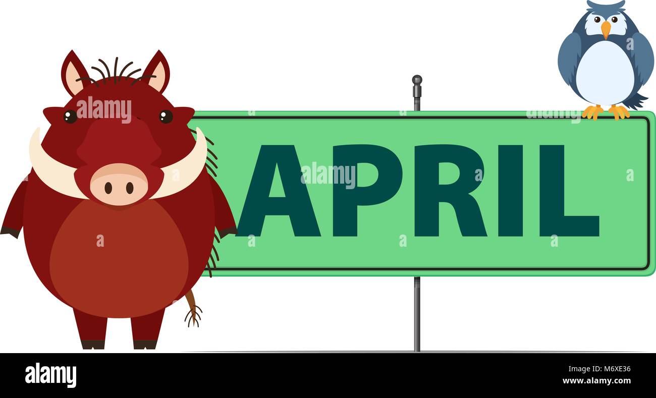 April wildlife Stock Vector Images - Alamy