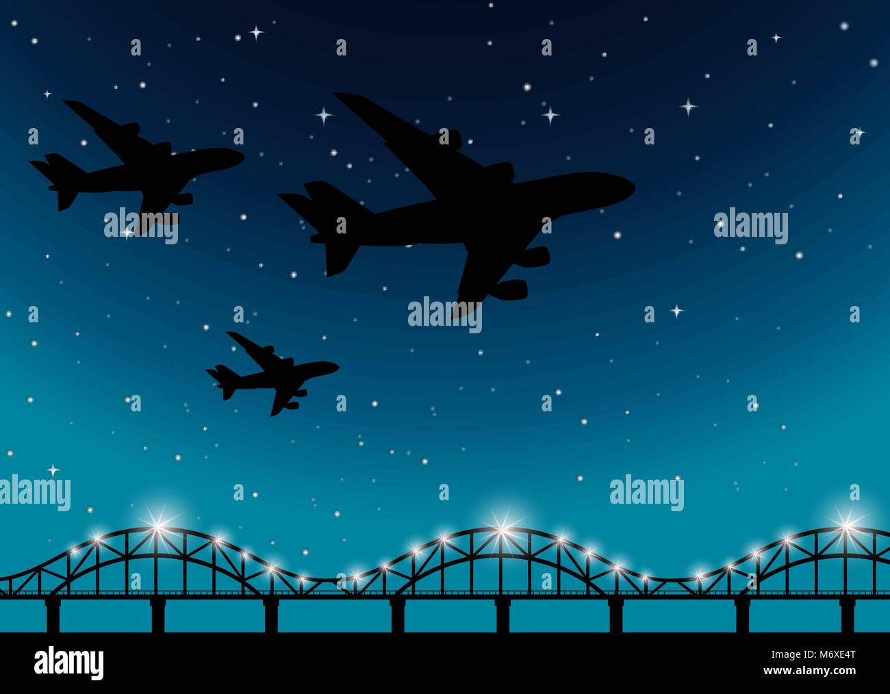 Airplanes Flying At Night