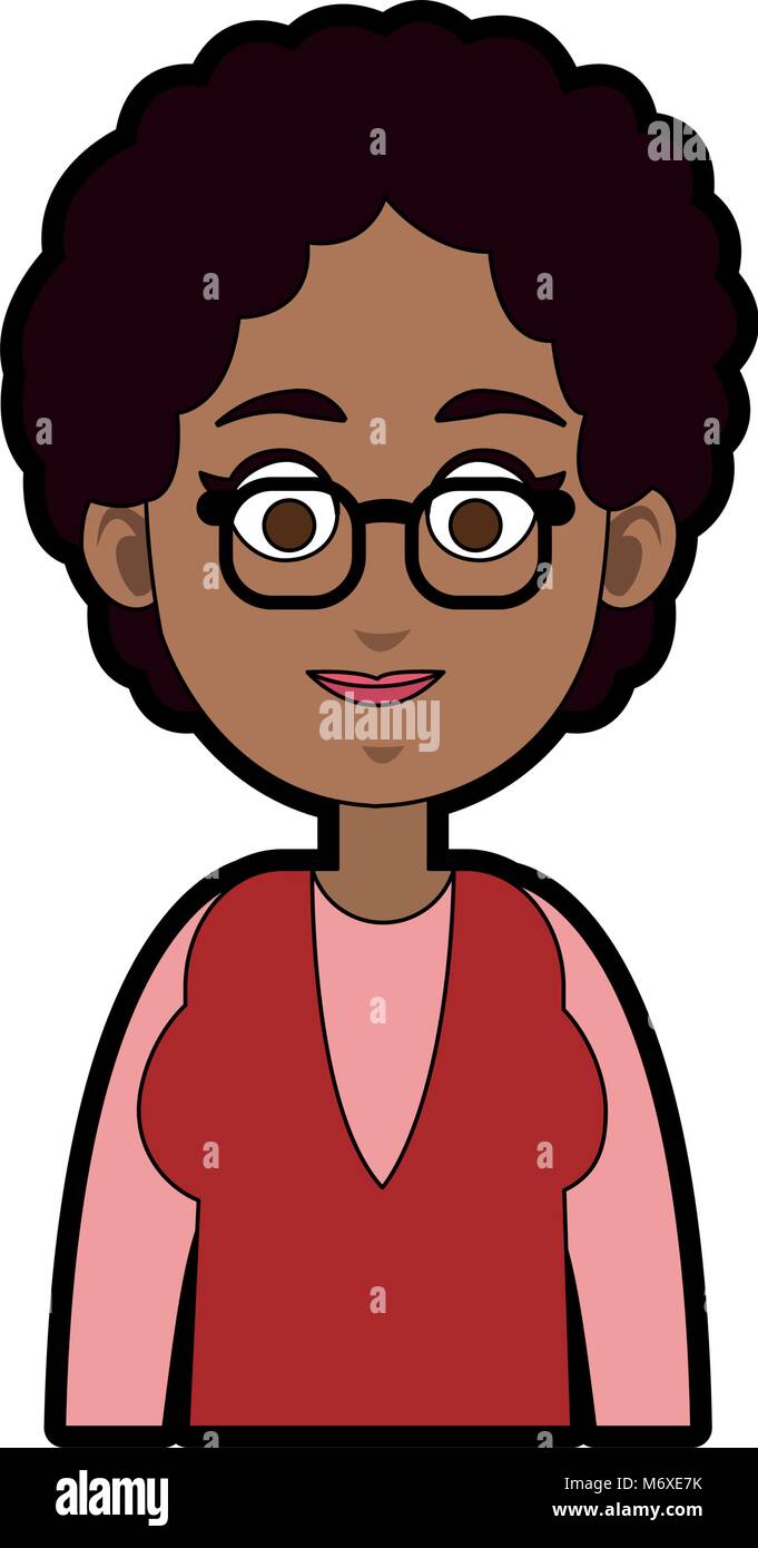 Old woman smiling cartoon vector illustration graphic design Stock ...