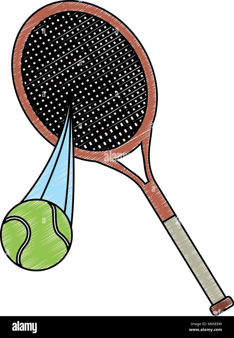 Tennis racket and ball Stock Vector Image & Art - Alamy