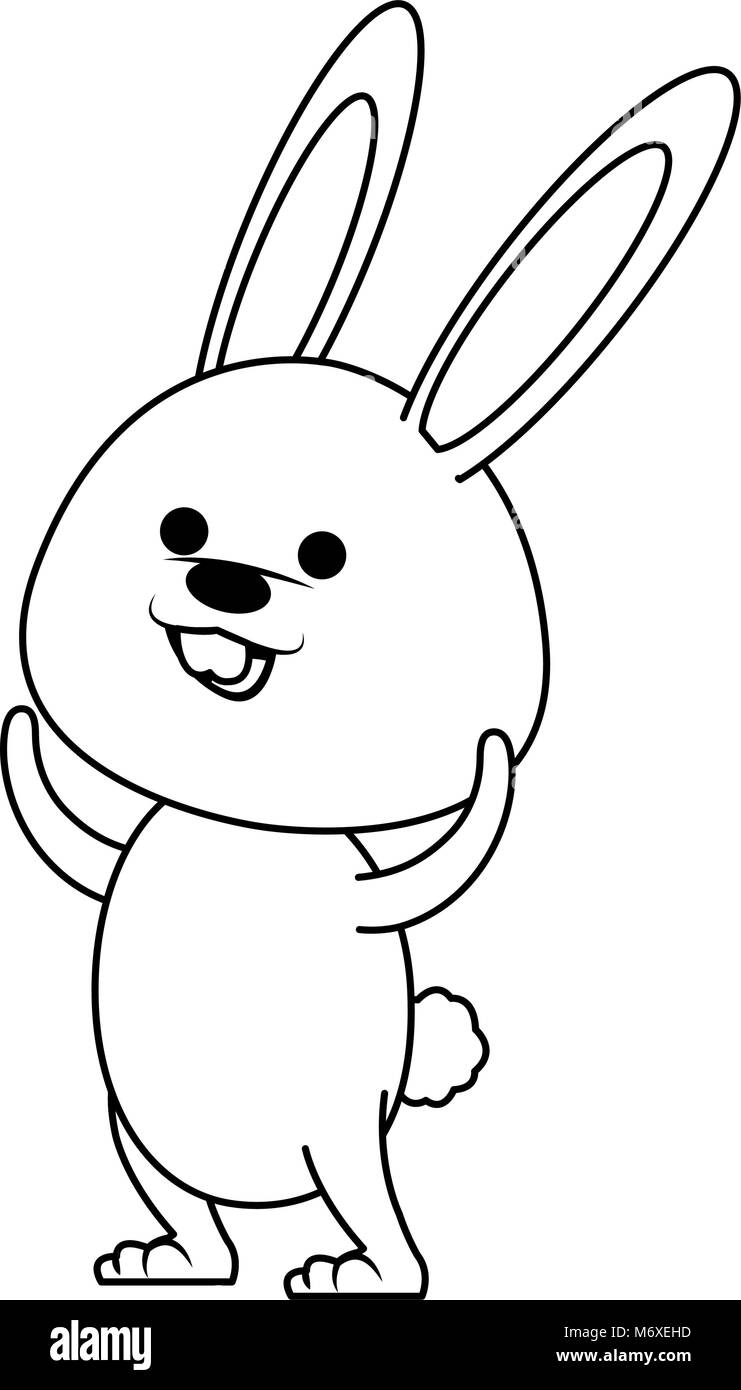 Cute rabbit cartoon Stock Vector Image & Art - Alamy