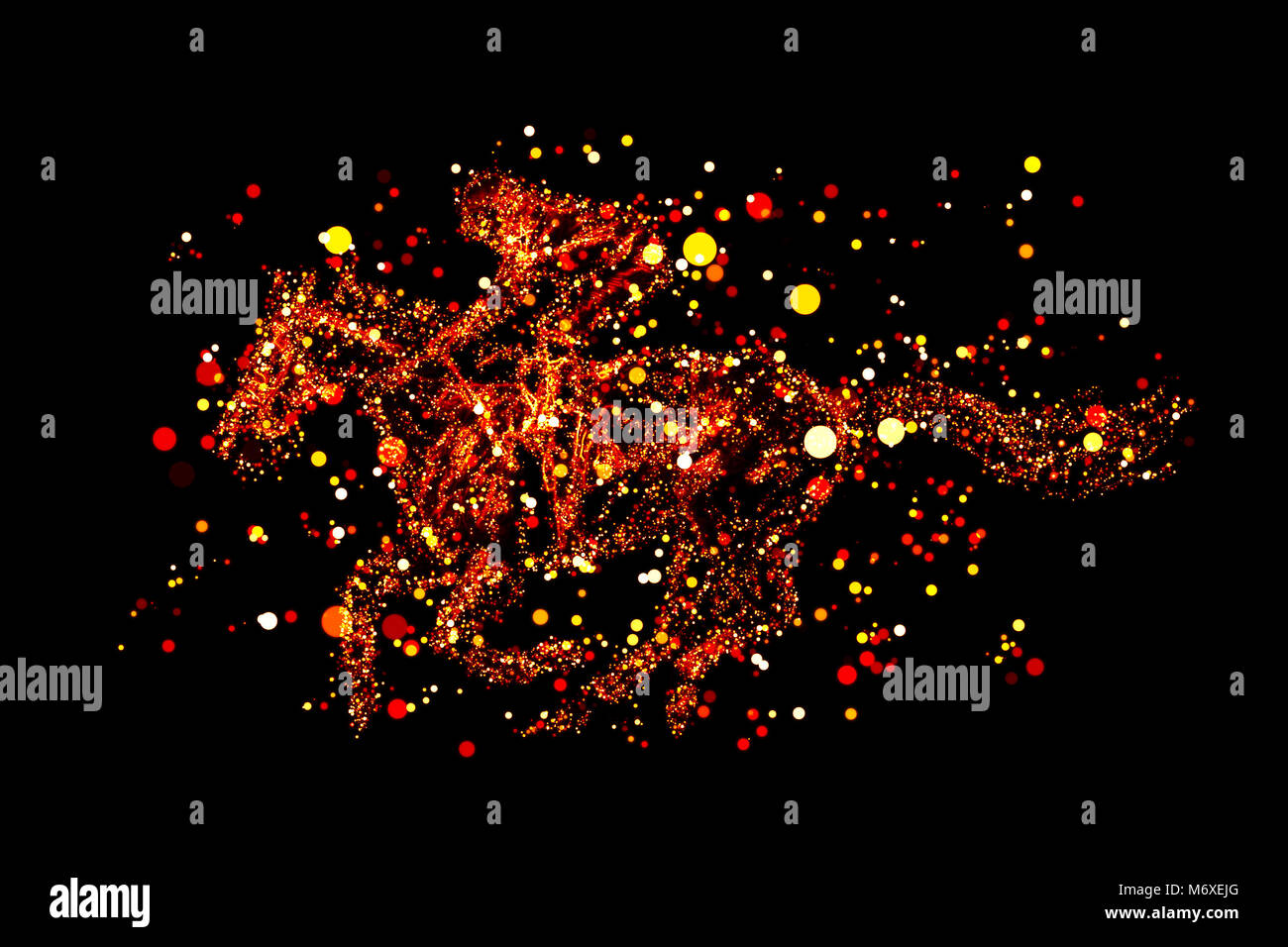 Light spots composed of moving figures, intense sports, athletes Stock ...