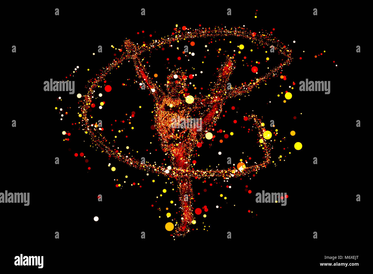 Light spots composed of moving figures, intense sports, athletes Stock ...