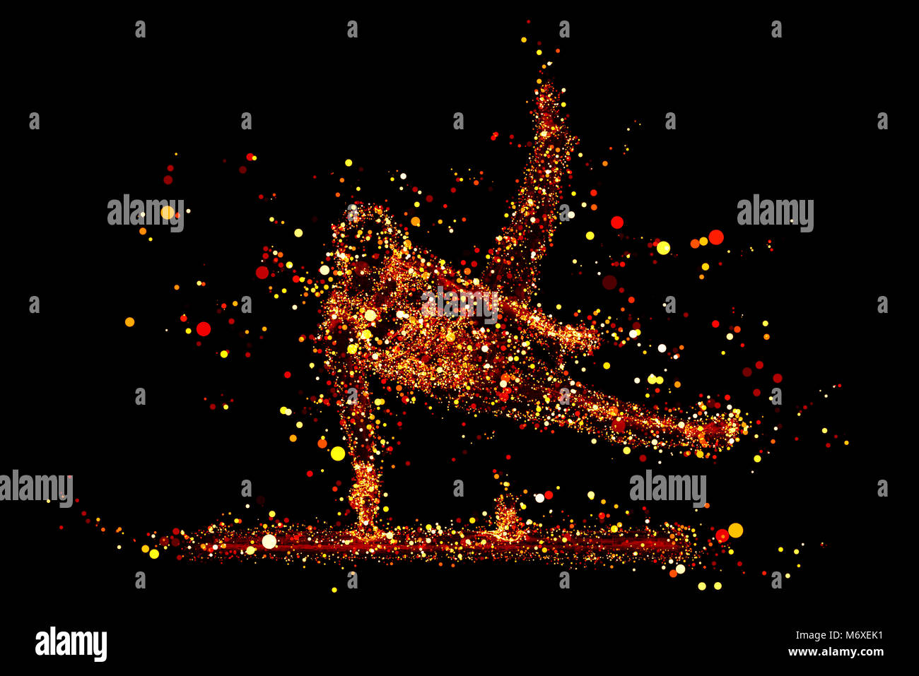 Light spots composed of moving figures, intense sports, athletes Stock ...