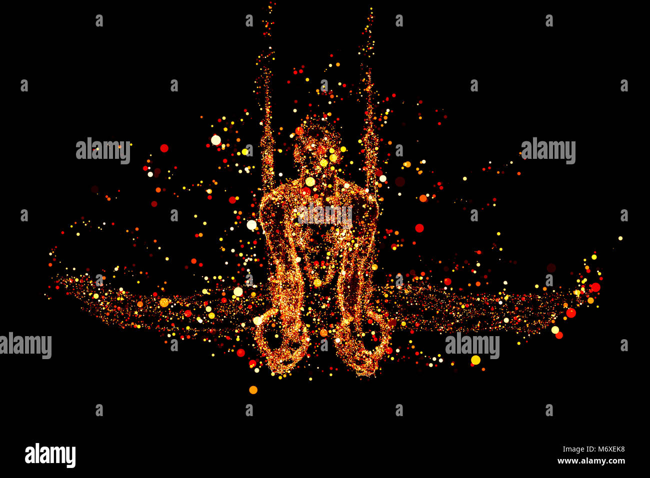 Light spots composed of moving figures, intense sports, athletes Stock ...