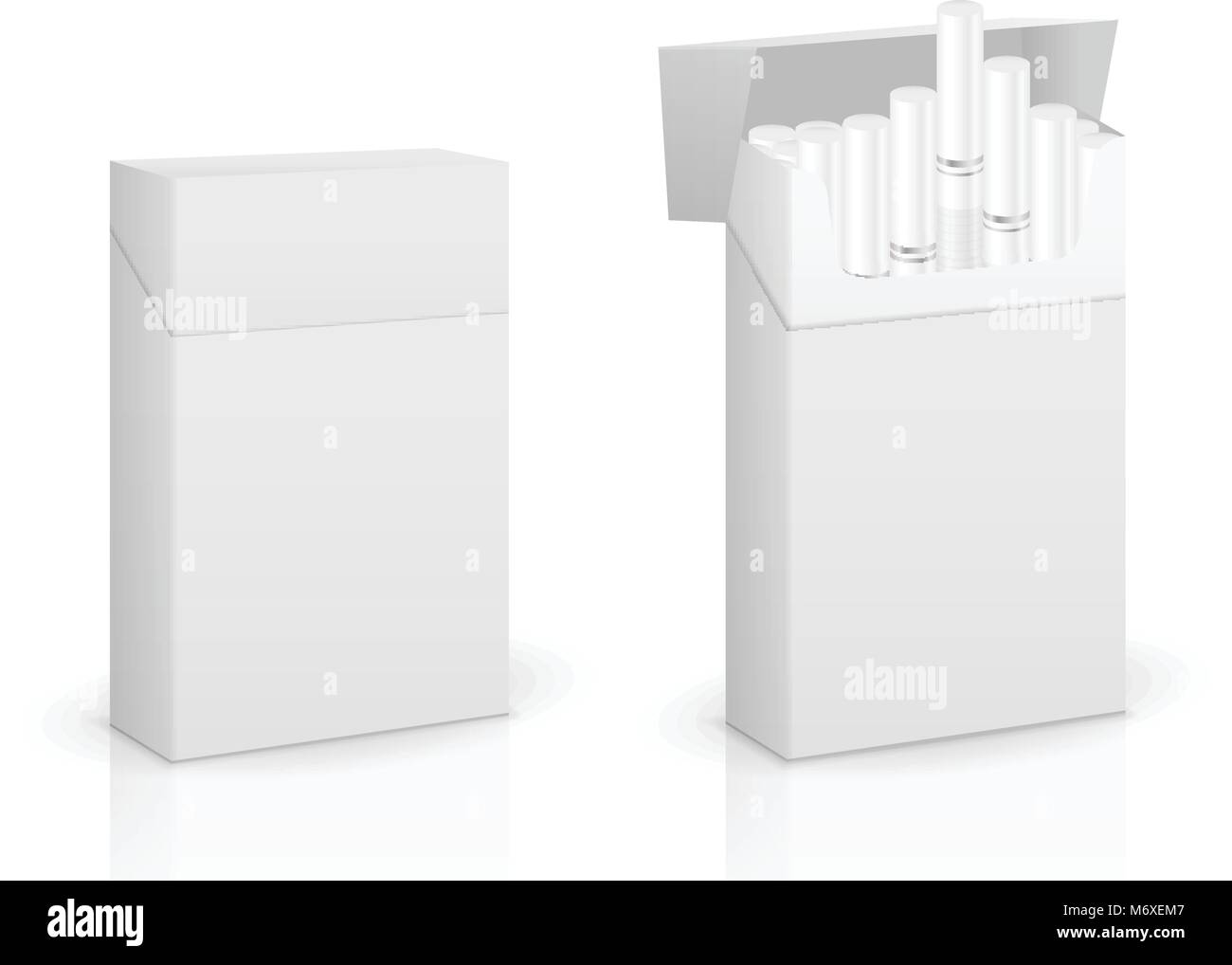 Cigarette box set on a white background Stock Vector Image & Art - Alamy