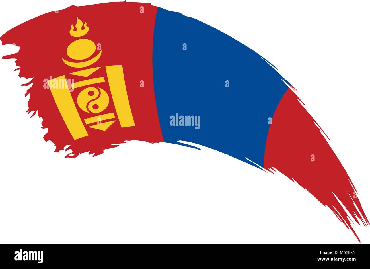 Mongolia flag, vector illustration Stock Vector Image & Art - Alamy