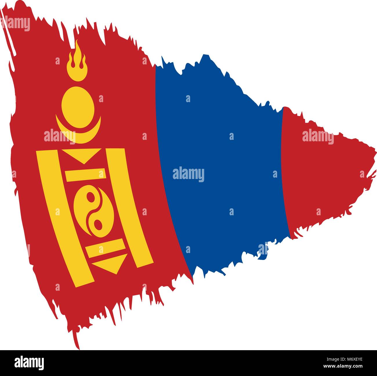 Mongolia flag, vector illustration Stock Vector Image & Art - Alamy