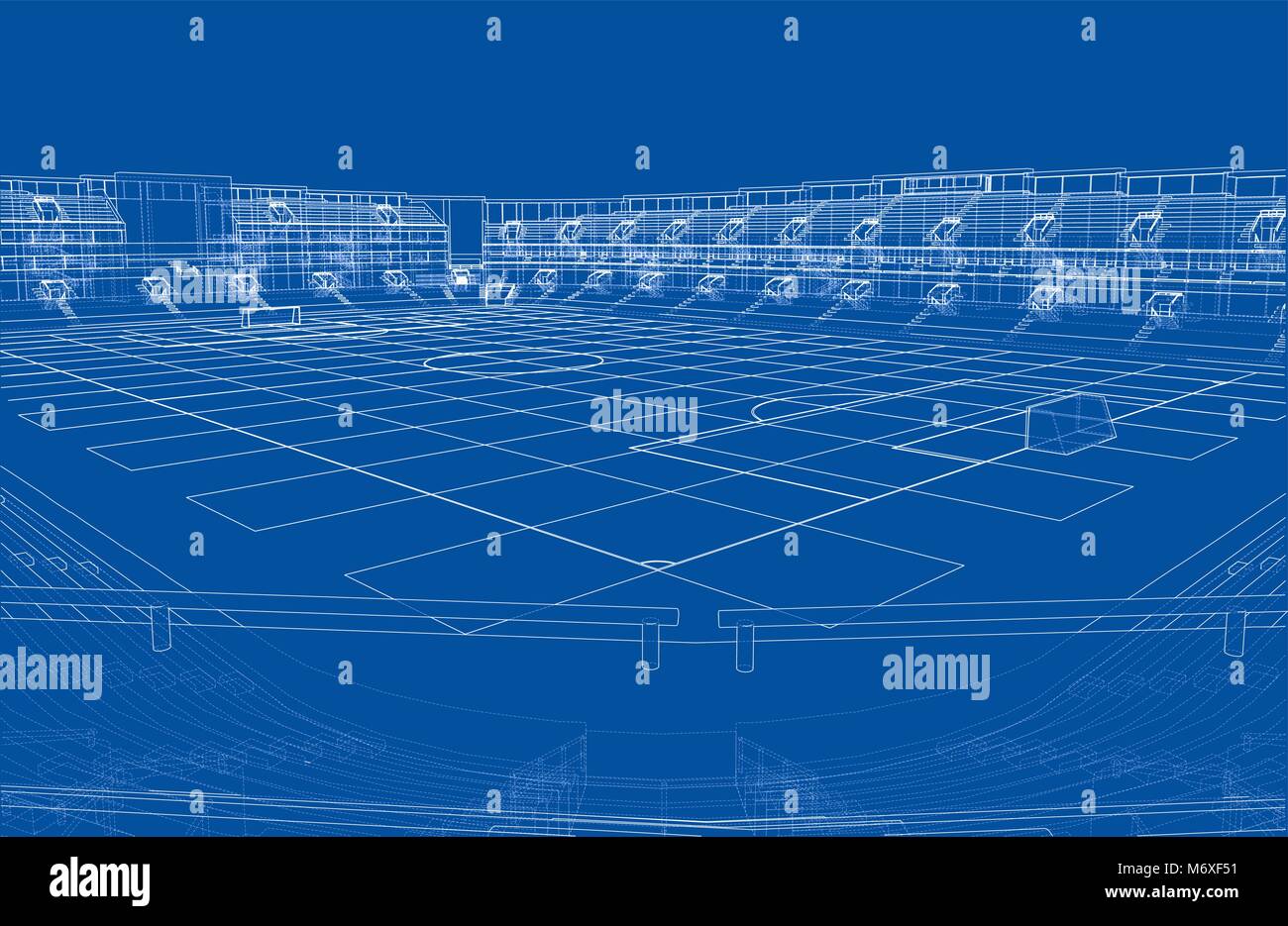 Soccer Stadium or Football Arena Concept. Vector Stock Vector Image ...