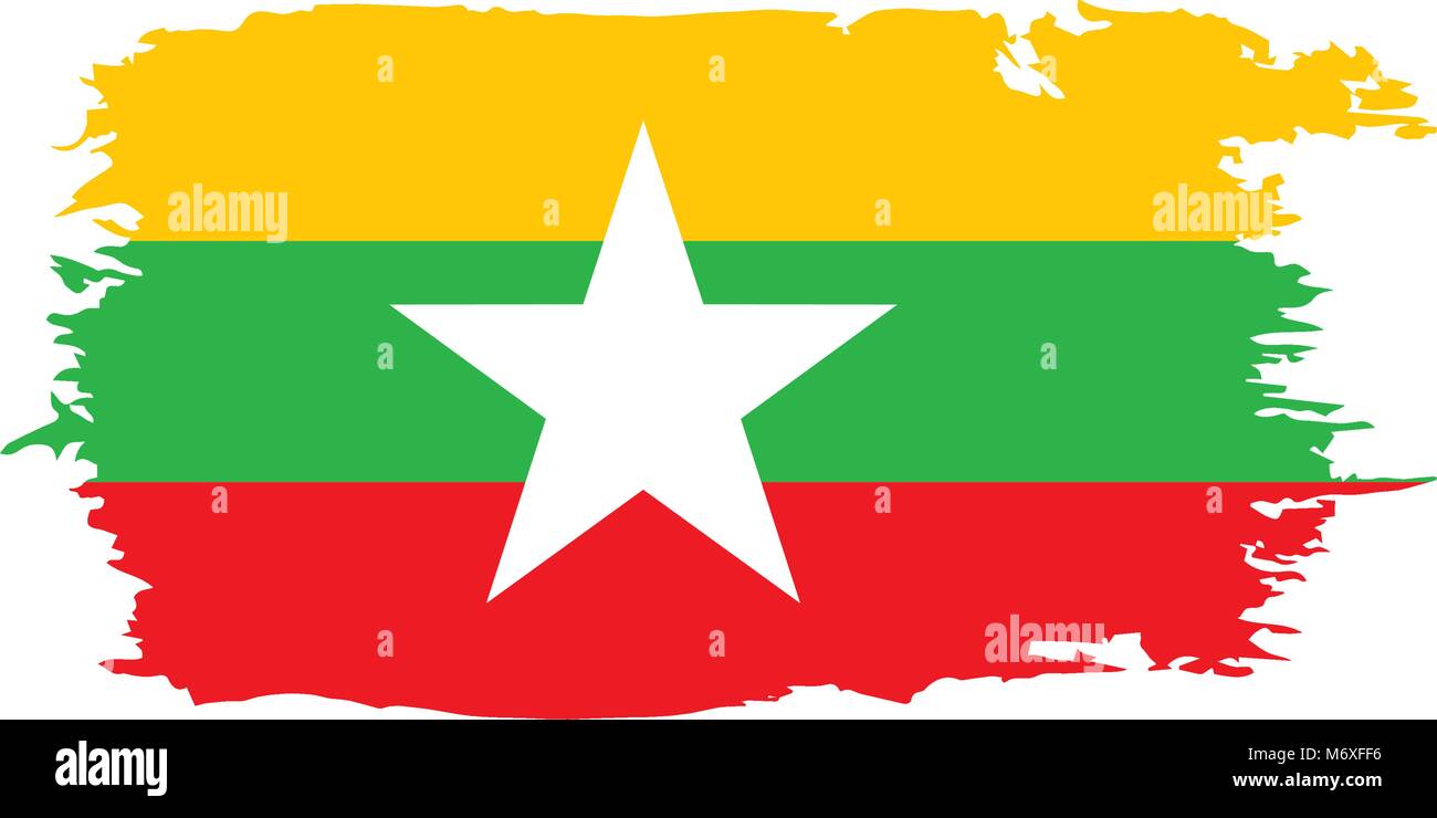 Myanmar flag, vector illustration Stock Vector Image & Art - Alamy
